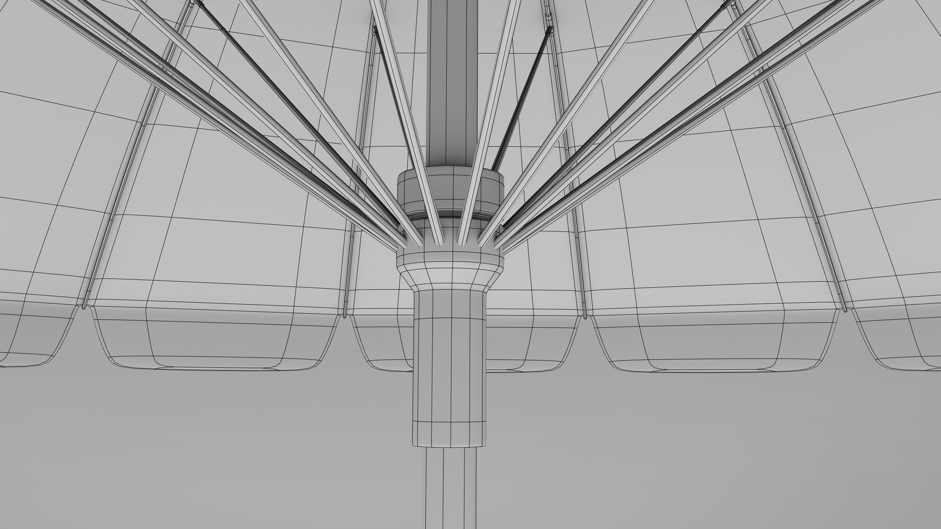 3D Model Beach Parasol Low-poly - TurboSquid 2102850