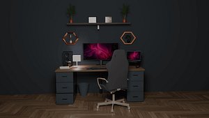 3D Desk Setup Models - Browse & Download Formats - TurboSquid