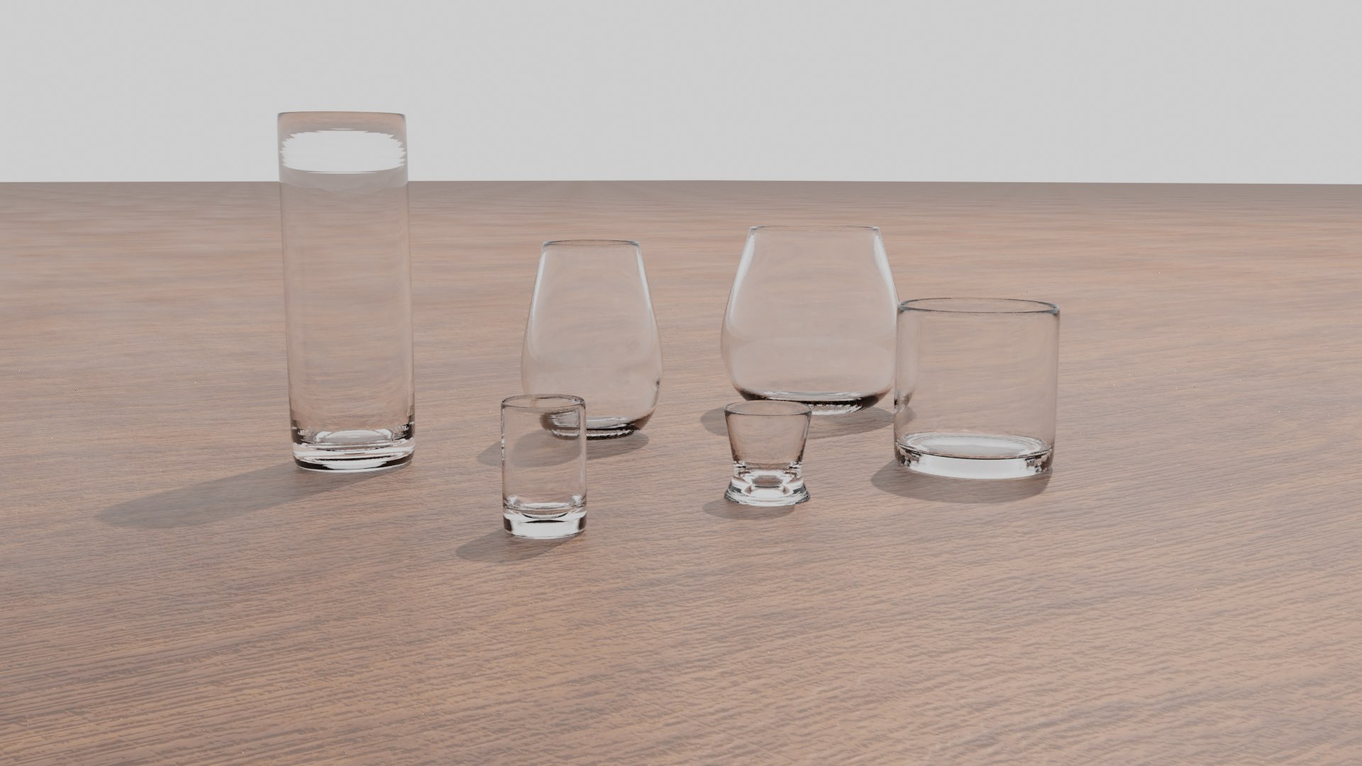3D Mixed Glass Set - TurboSquid 1914904