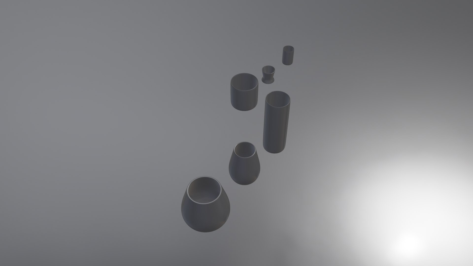 3D Mixed Glass Set - TurboSquid 1914904