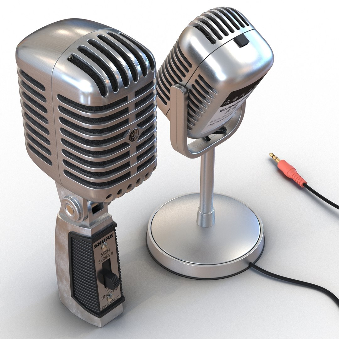 3d Model Classic Studio Microphones