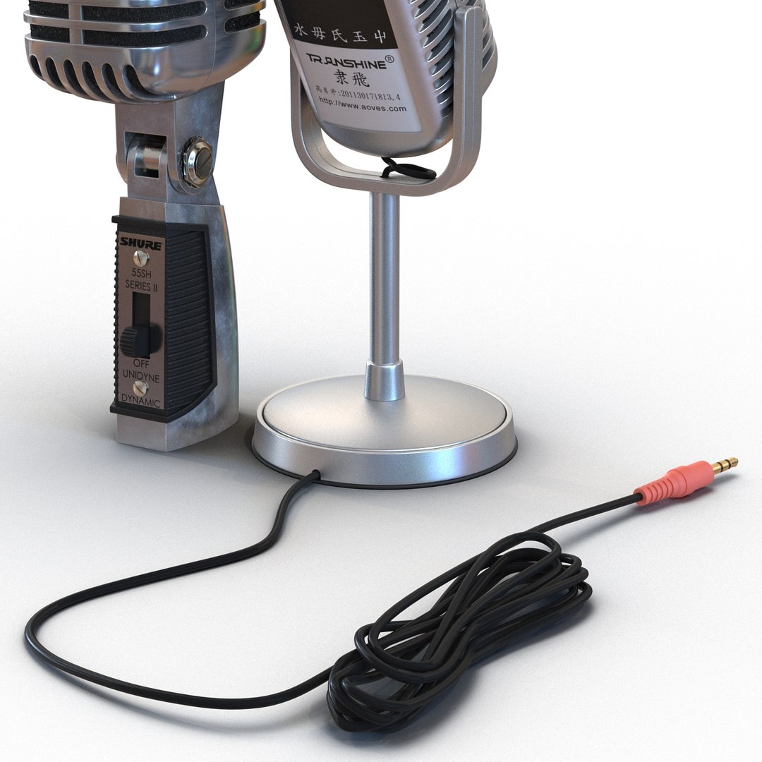 3d Model Classic Studio Microphones