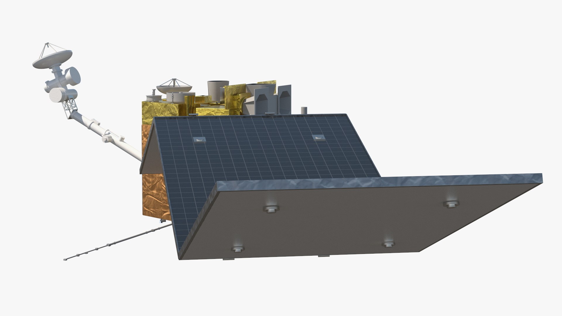Satellite With Solar Panels And Antennas 3D - TurboSquid 2376496