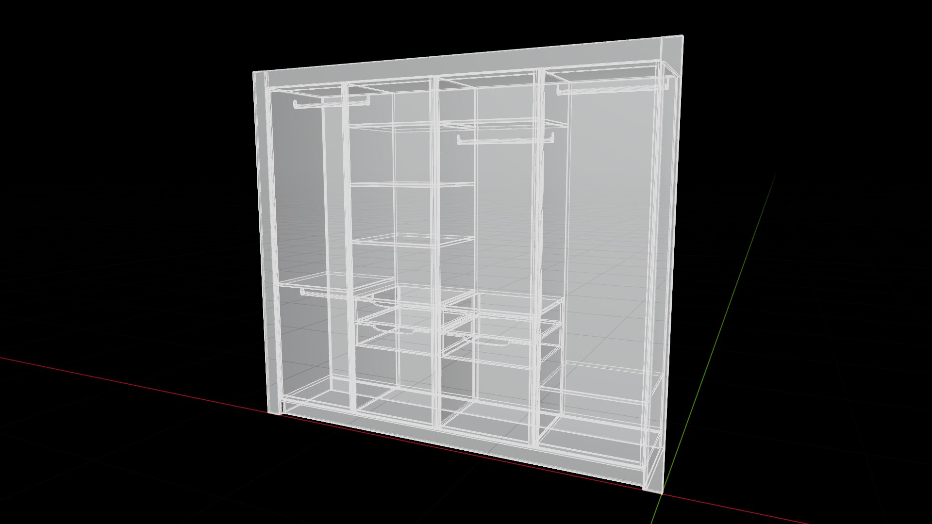 3D CLEAR GLASS WARDROBE - TurboSquid 1969849