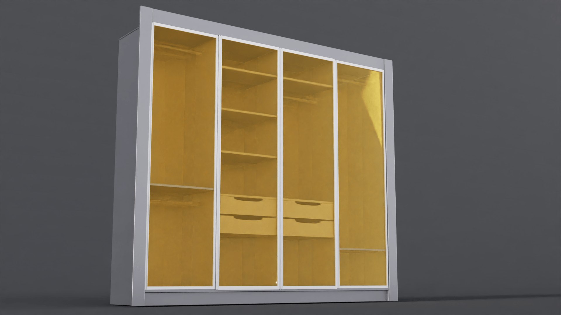 3D CLEAR GLASS WARDROBE - TurboSquid 1969849