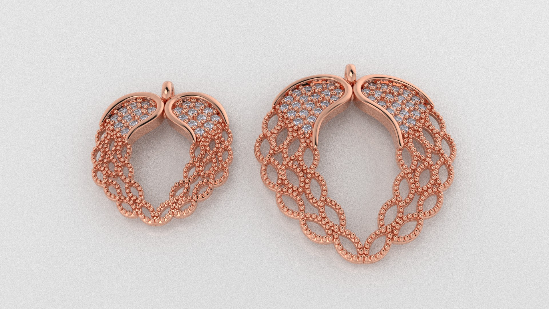 3D 3dm stl wing necklace printable jewelry model - TurboSquid 2084686