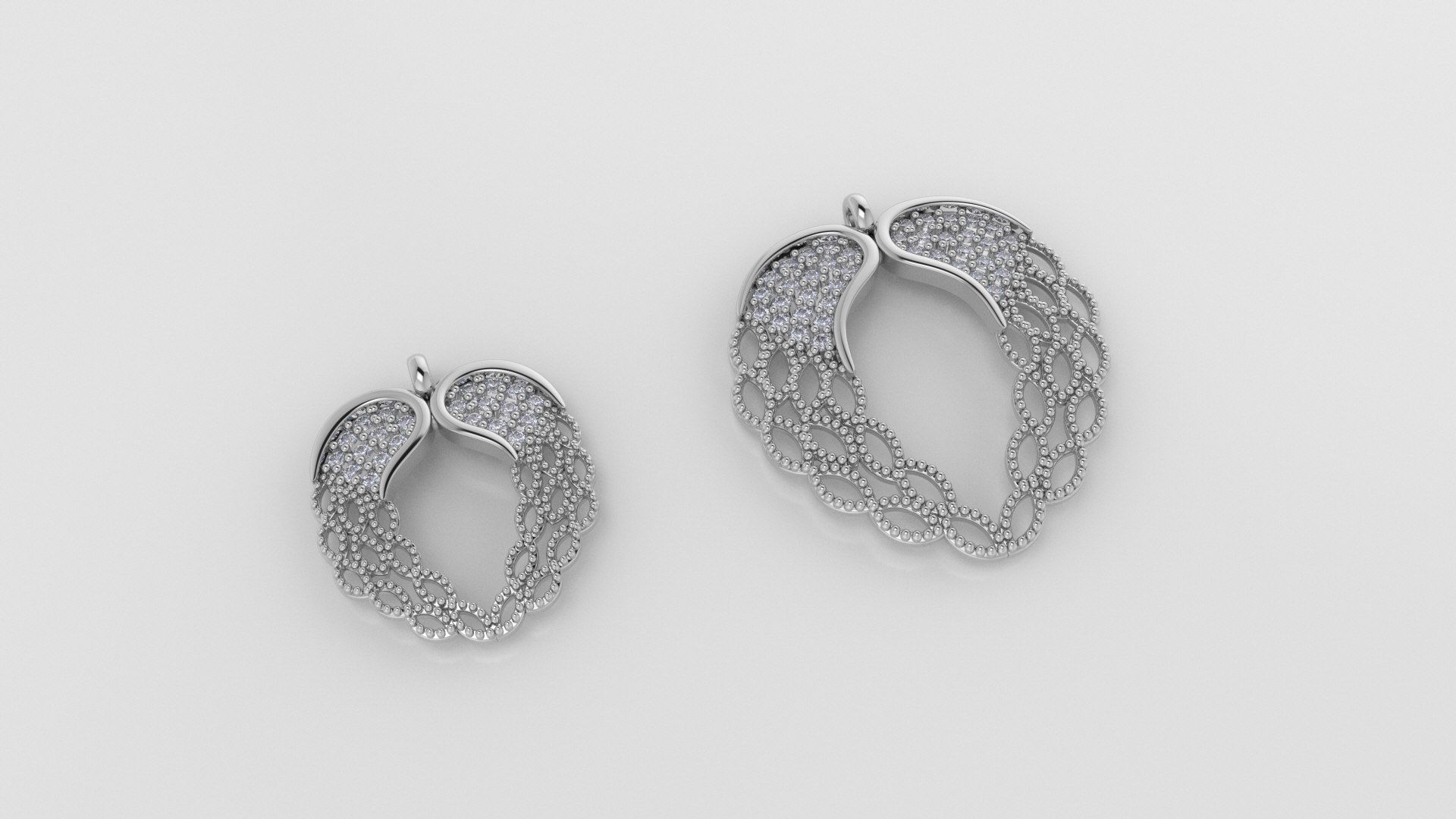 3D 3dm stl wing necklace printable jewelry model - TurboSquid 2084686