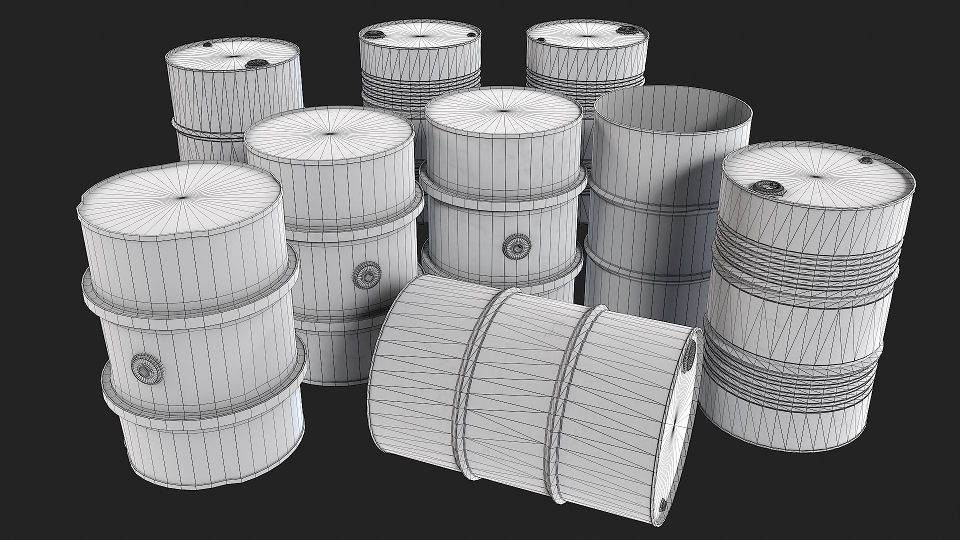 3D Old Barrels Game Ready Model - TurboSquid 2046180
