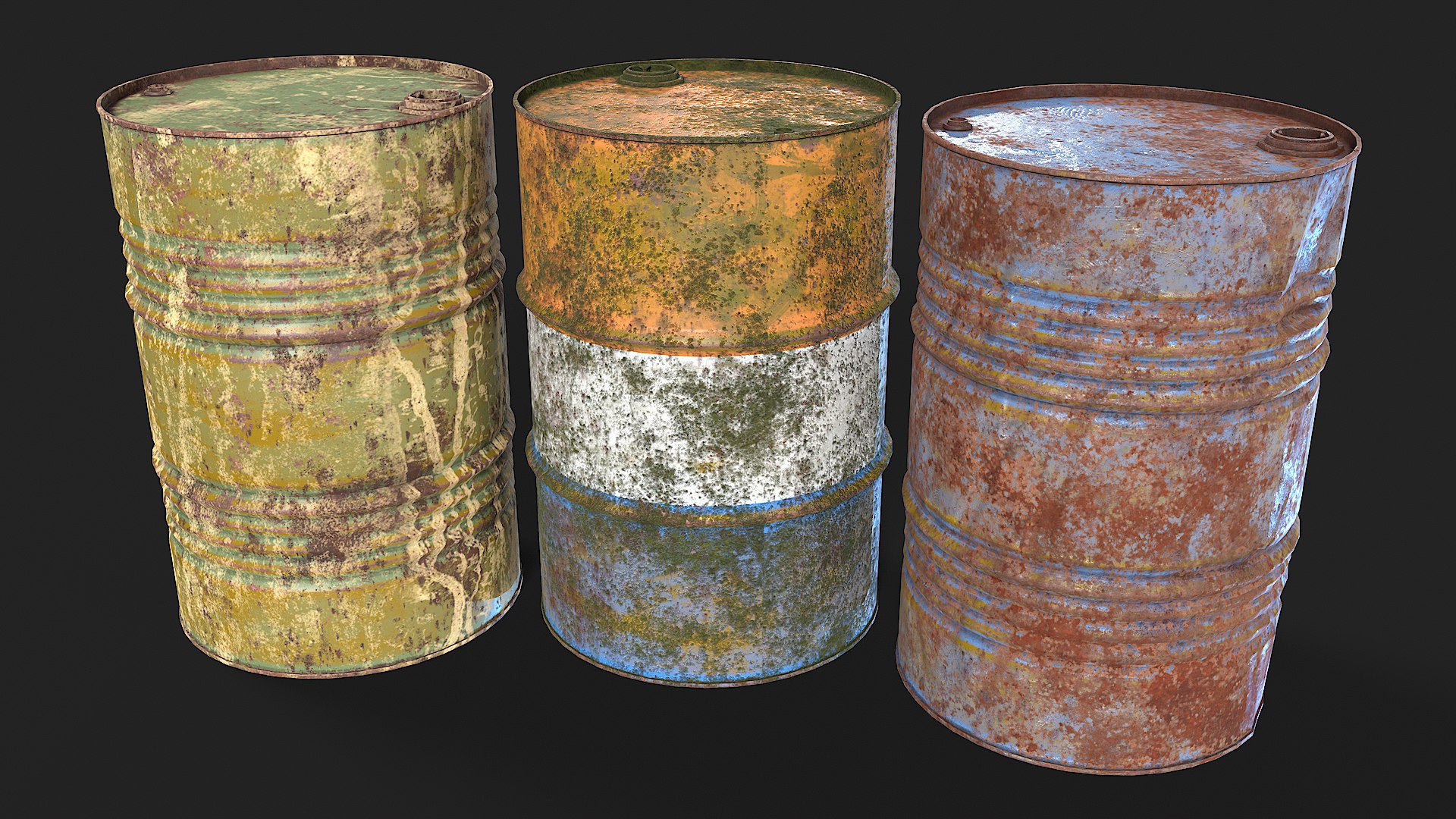 3D Old Barrels Game Ready Model - TurboSquid 2046180