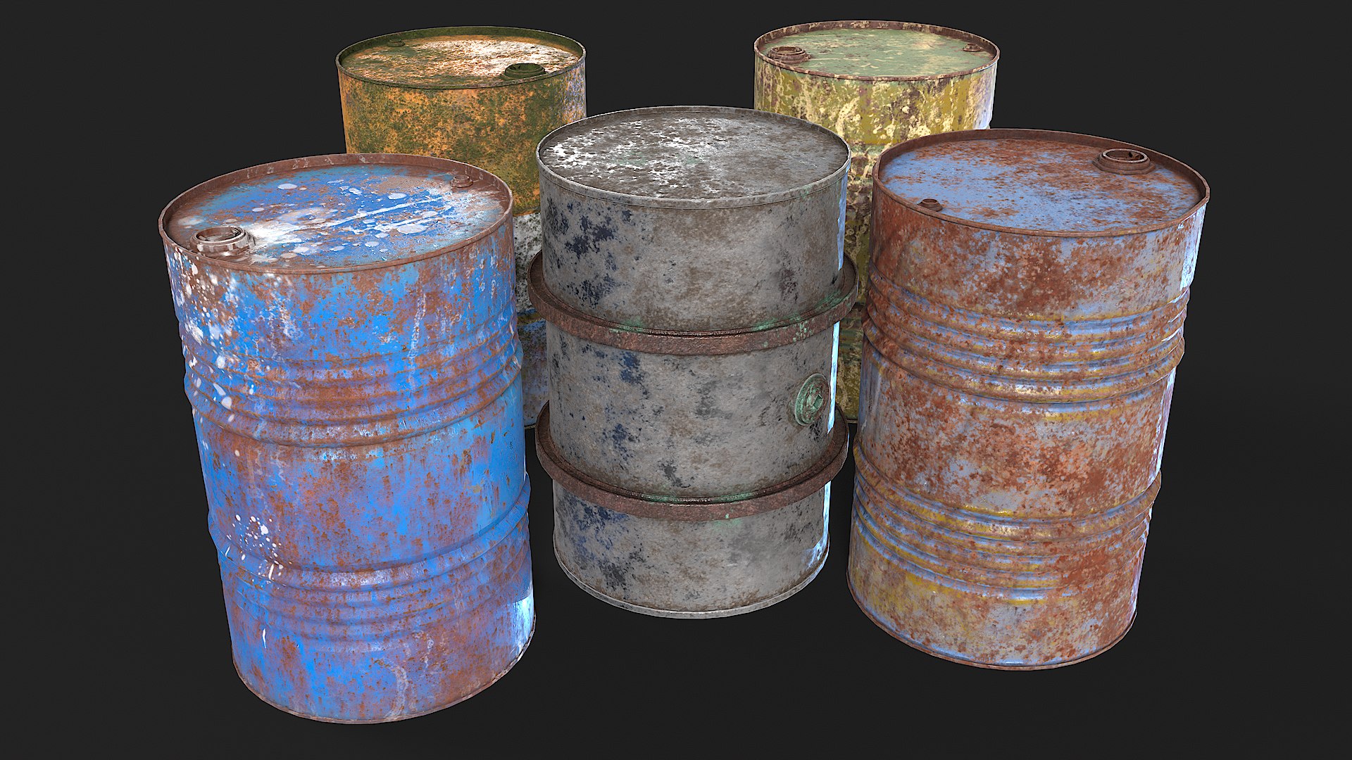 3D Old Barrels Game Ready Model - TurboSquid 2046180