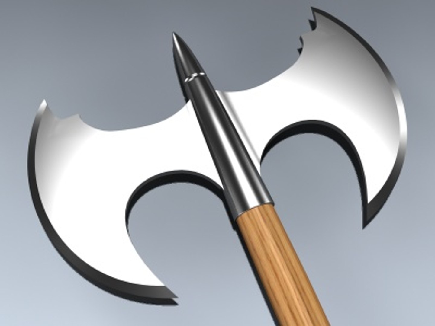 War Axe Double Blade 3d Model