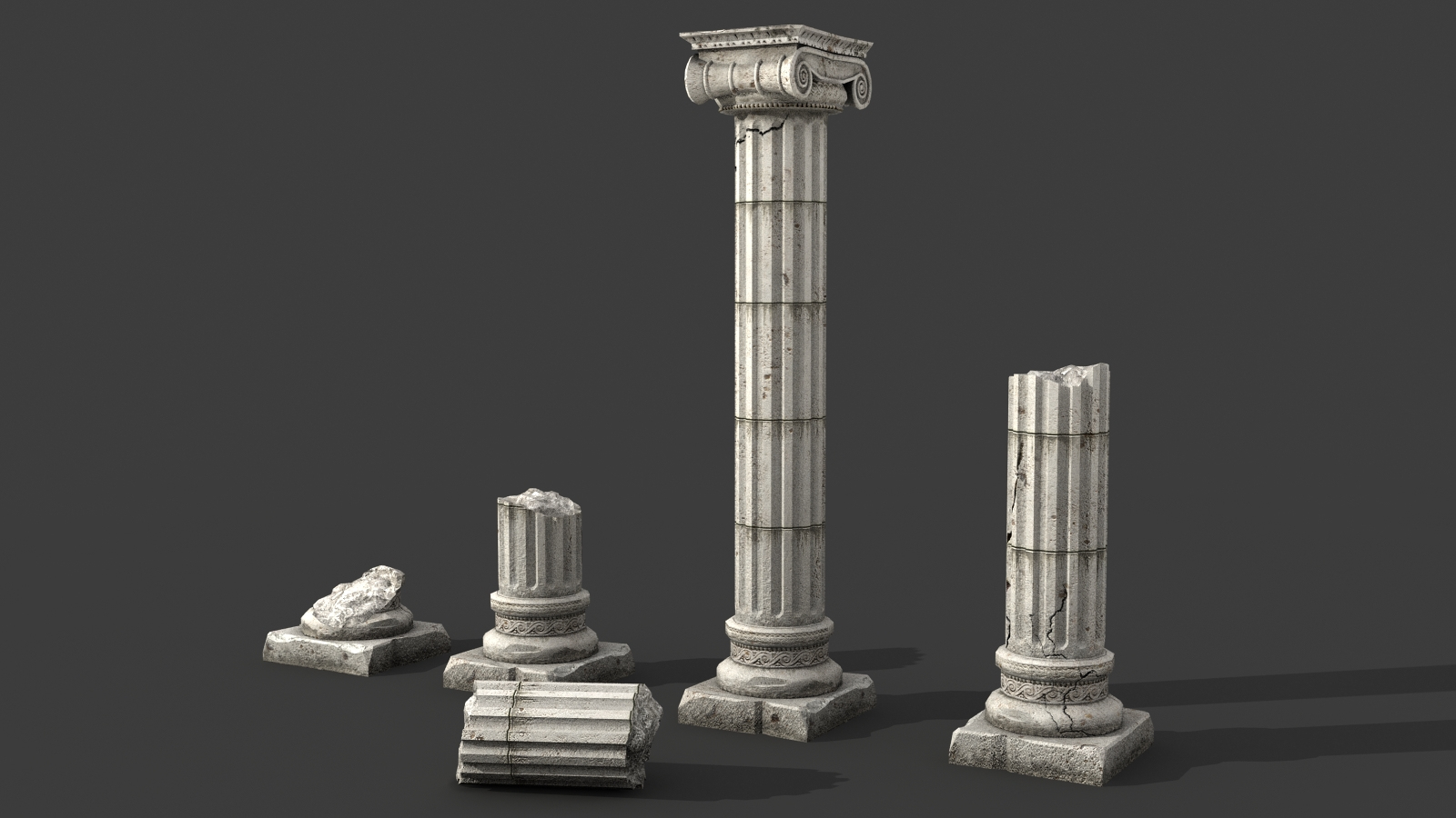 ancient columns 3d max
