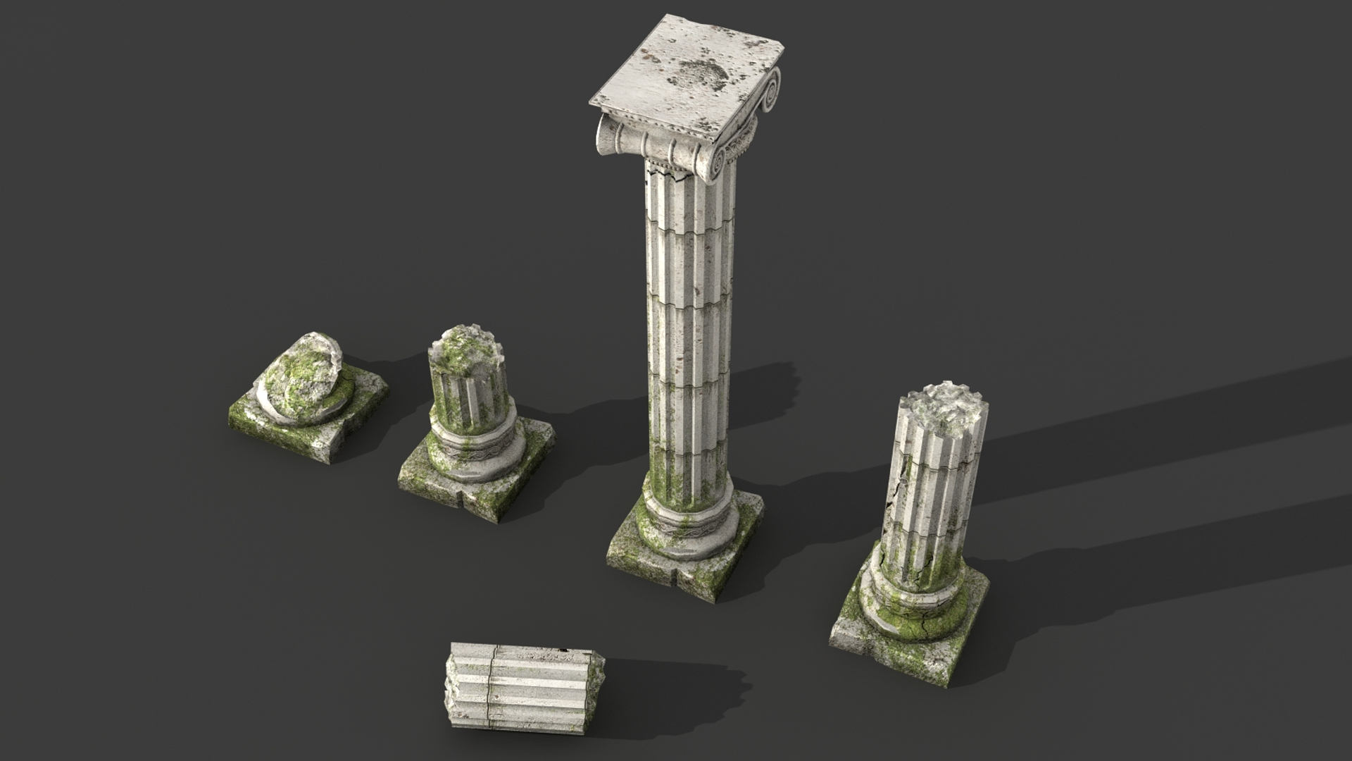 ancient columns 3d max