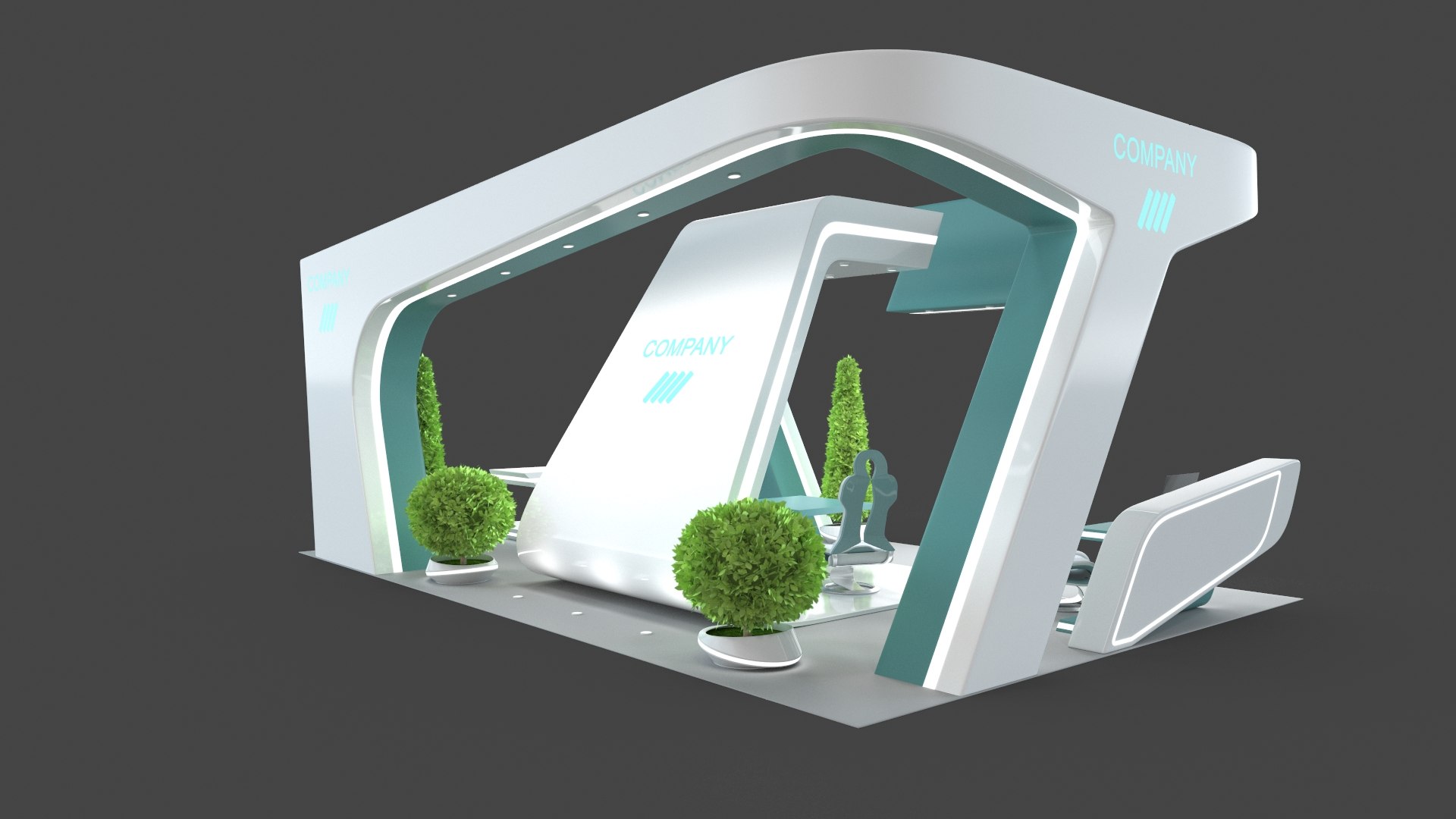 3D Model Exhibition Stand - TurboSquid 2047846