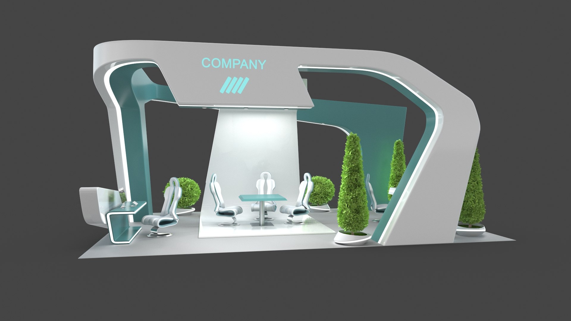 3D Model Exhibition Stand - TurboSquid 2047846