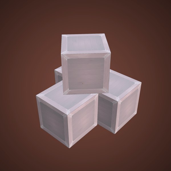 3D model Stylized props wood box and barrels pack model - TurboSquid ...