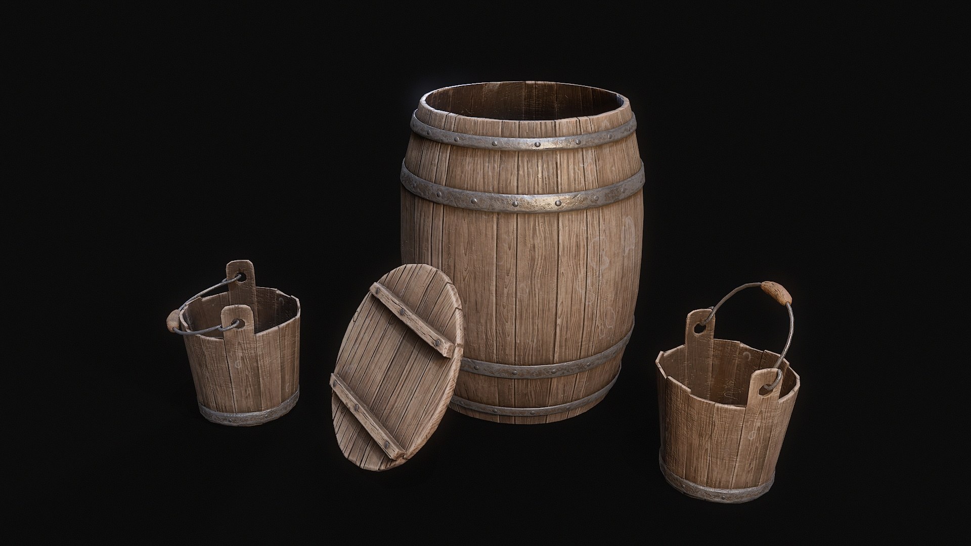 3D Medieval Farm Props Collections Model - TurboSquid 2383732
