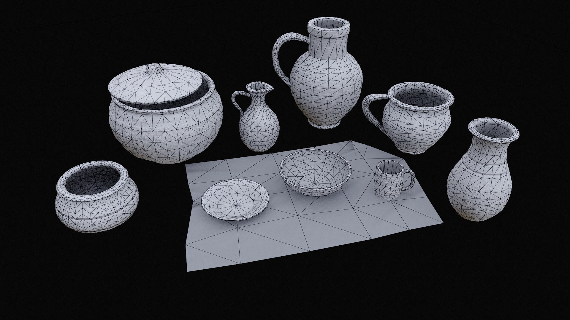 3D Medieval Farm Props Collections Model - TurboSquid 2383732
