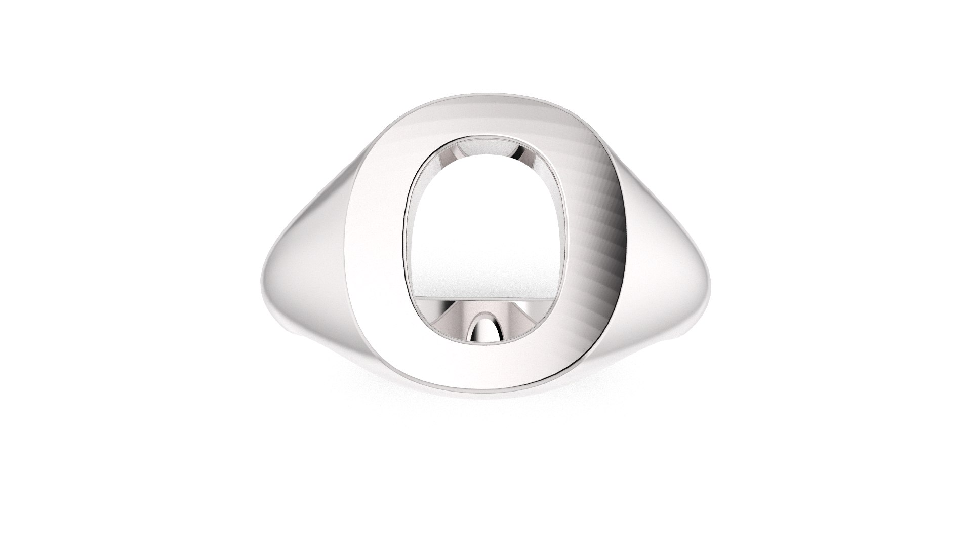 Alphabet Signet Ring O 3D - TurboSquid 2083523