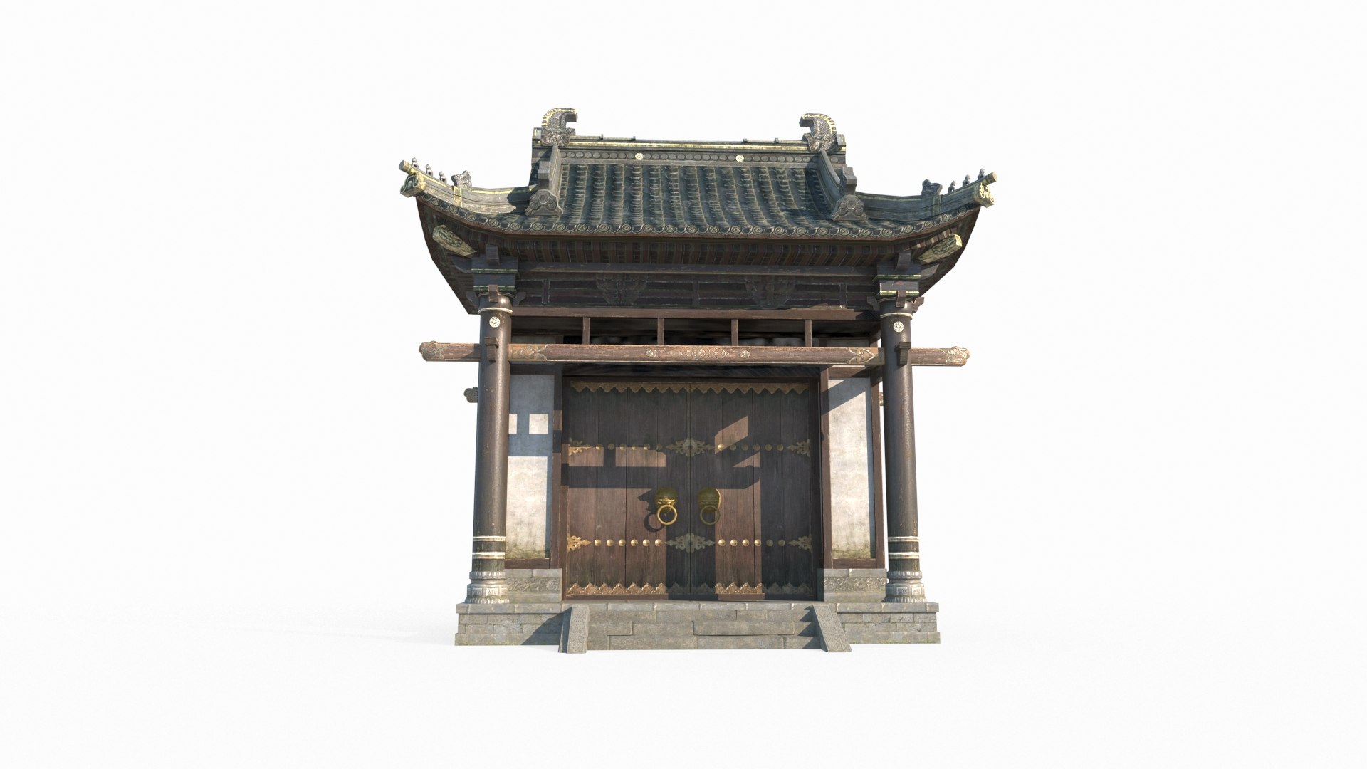 Side Doors Of Ancient Asian Architecture Model - TurboSquid 2061051