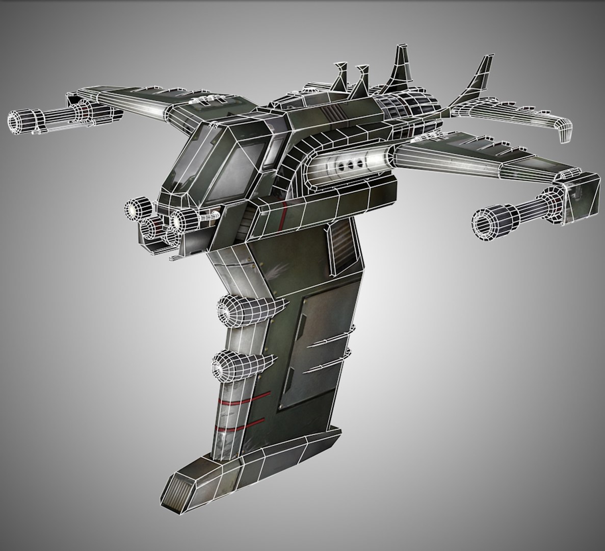 3d Space Ship Model