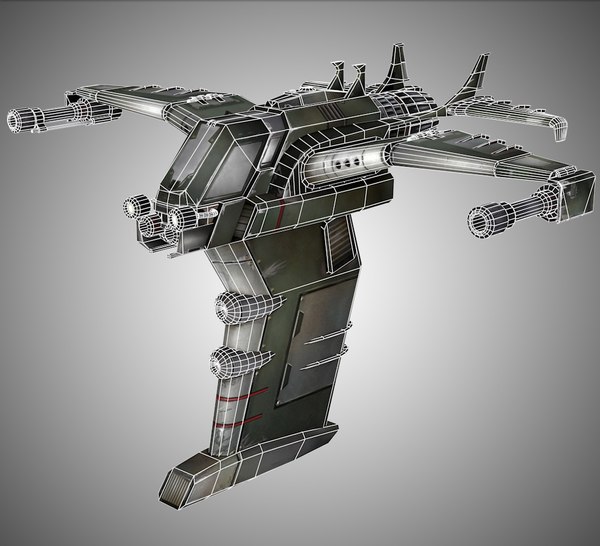 3d space ship model