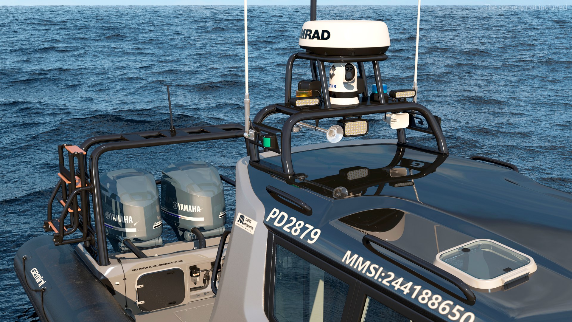 Military Twin-Engine Boat Waverider 1060 GRP 3D model - TurboSquid 1959646