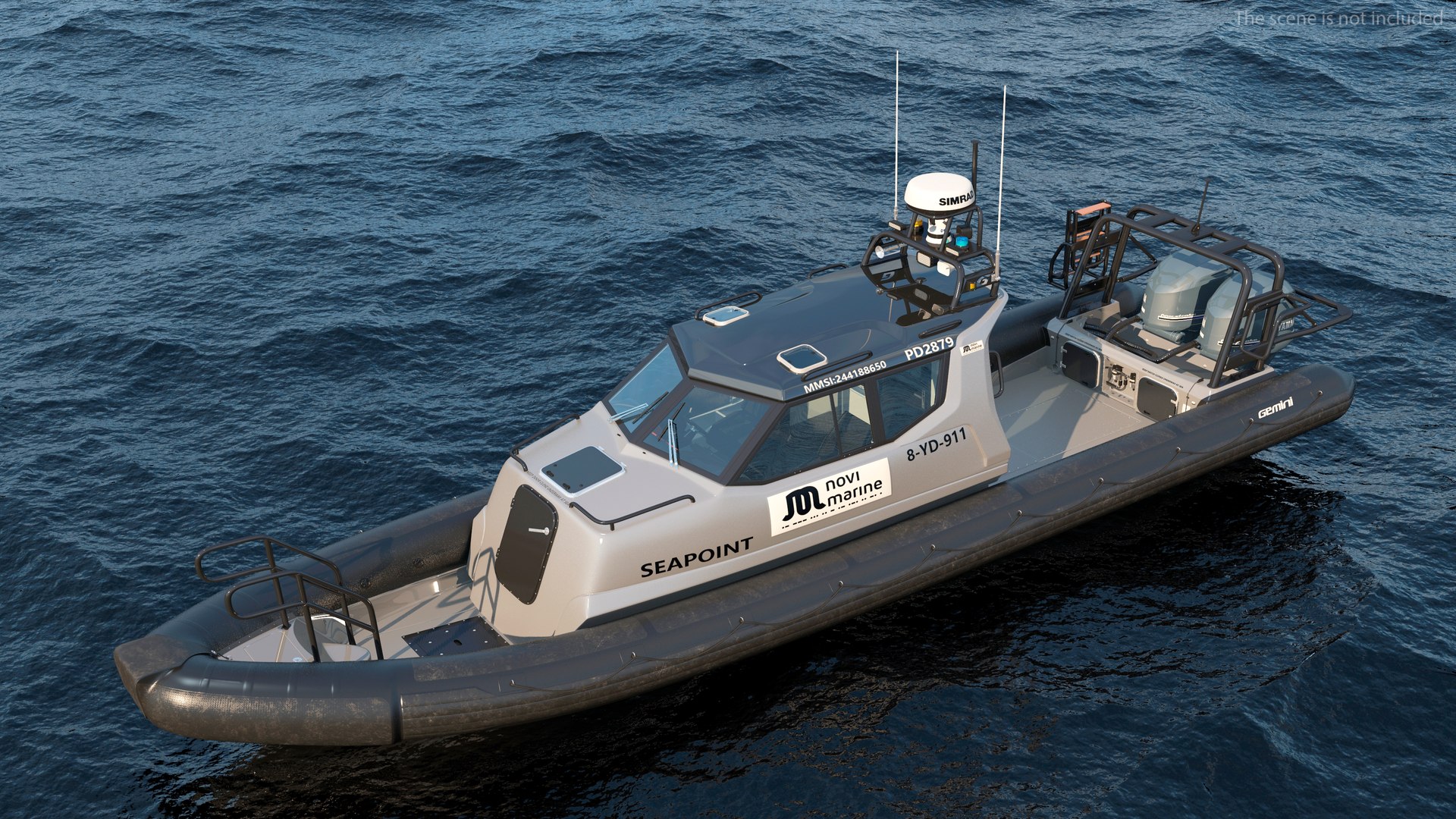 Military Twin-Engine Boat Waverider 1060 GRP 3D model - TurboSquid 1959646