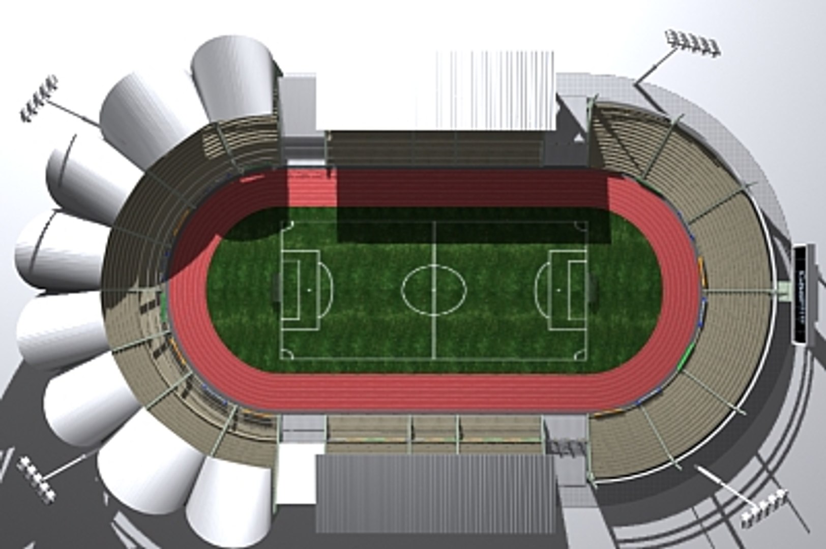 Soccer Football Stadium 3d Model