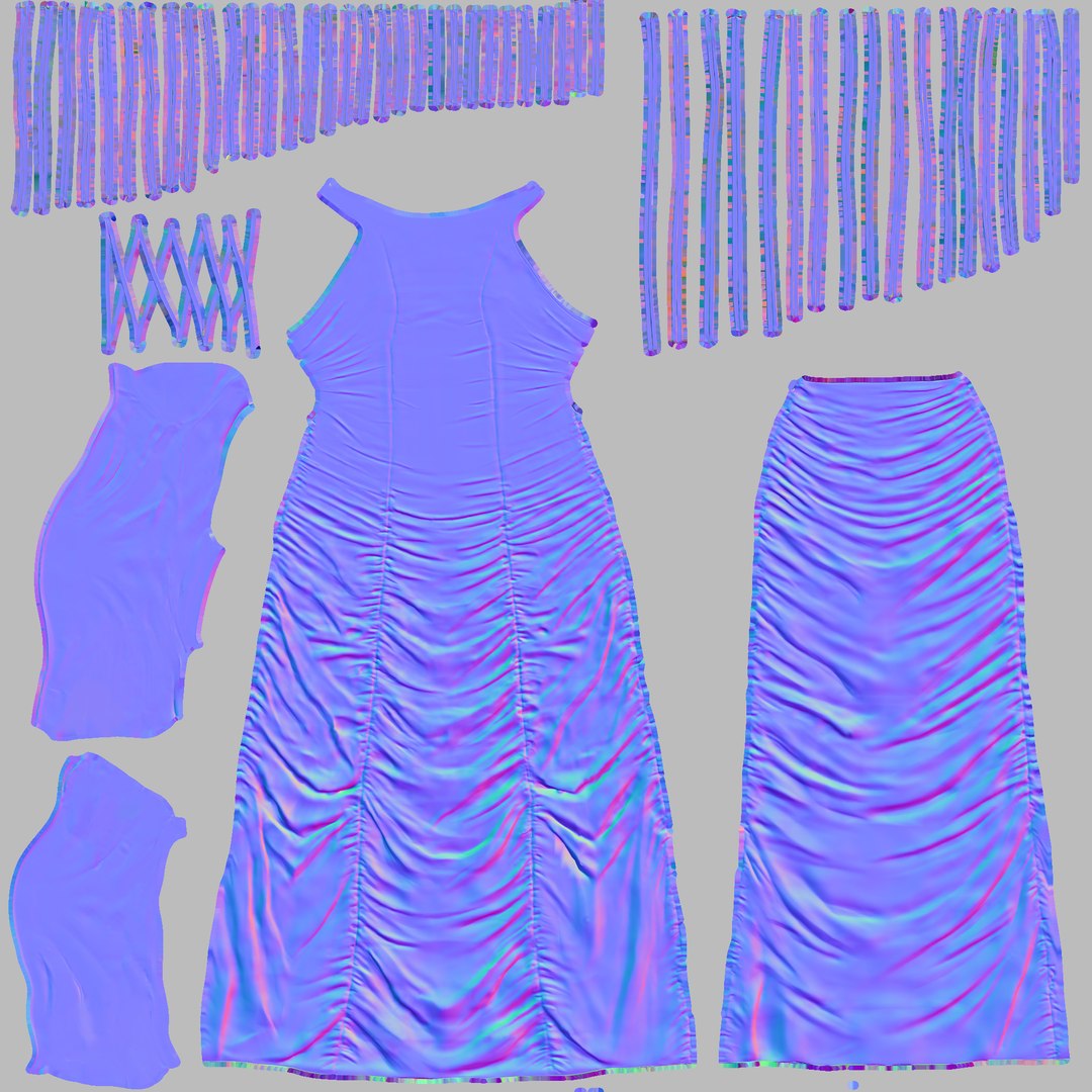 Long wrinkled ruffled hooded 3D model - TurboSquid 1512858