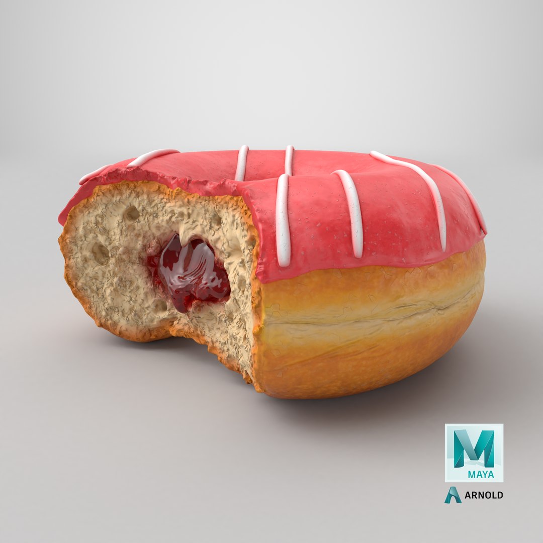 Realistic Strawberry Glazed Donut 3D - TurboSquid 2504894