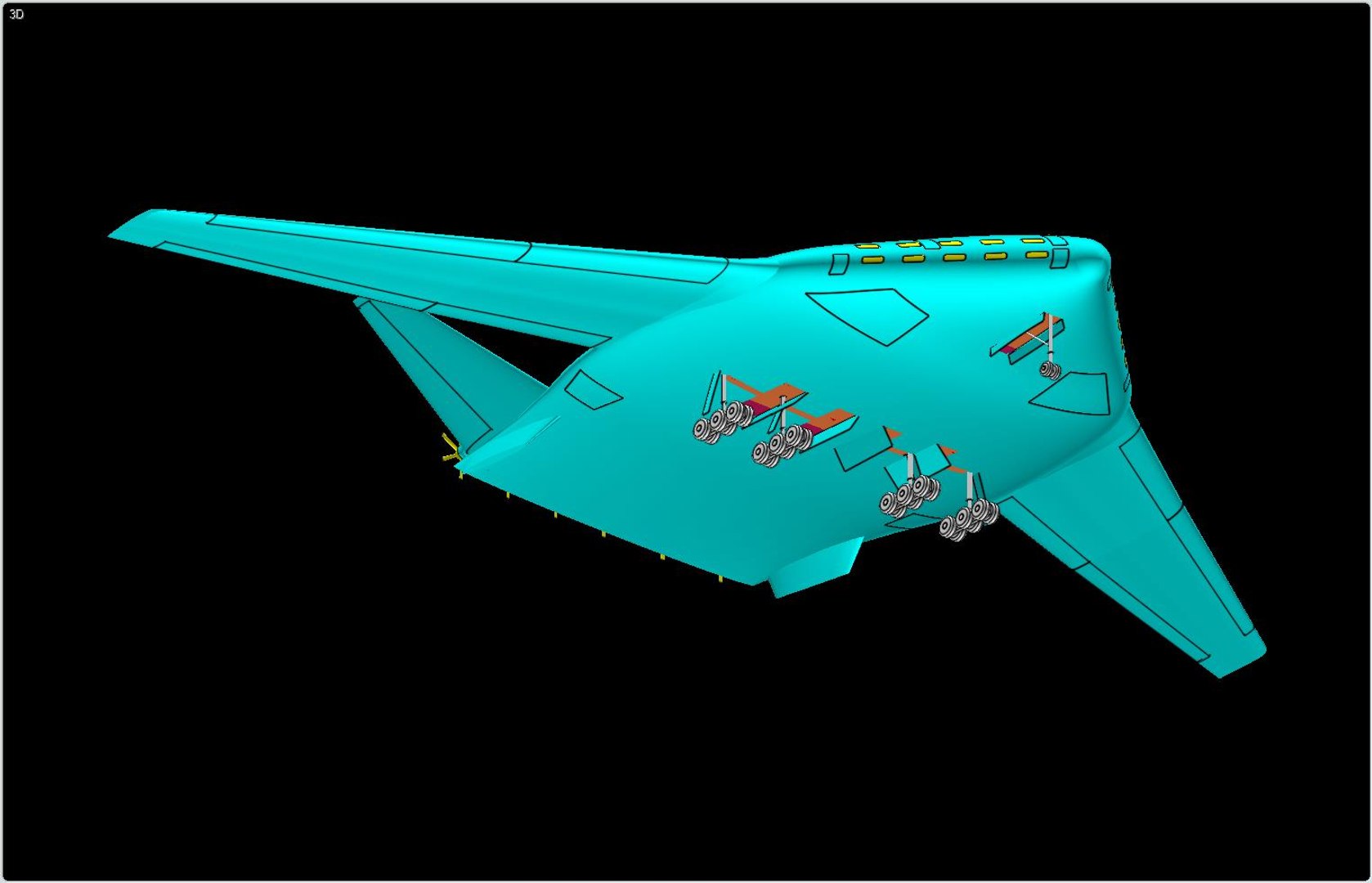 Tu-404 Mega Transport Solid 3d Model