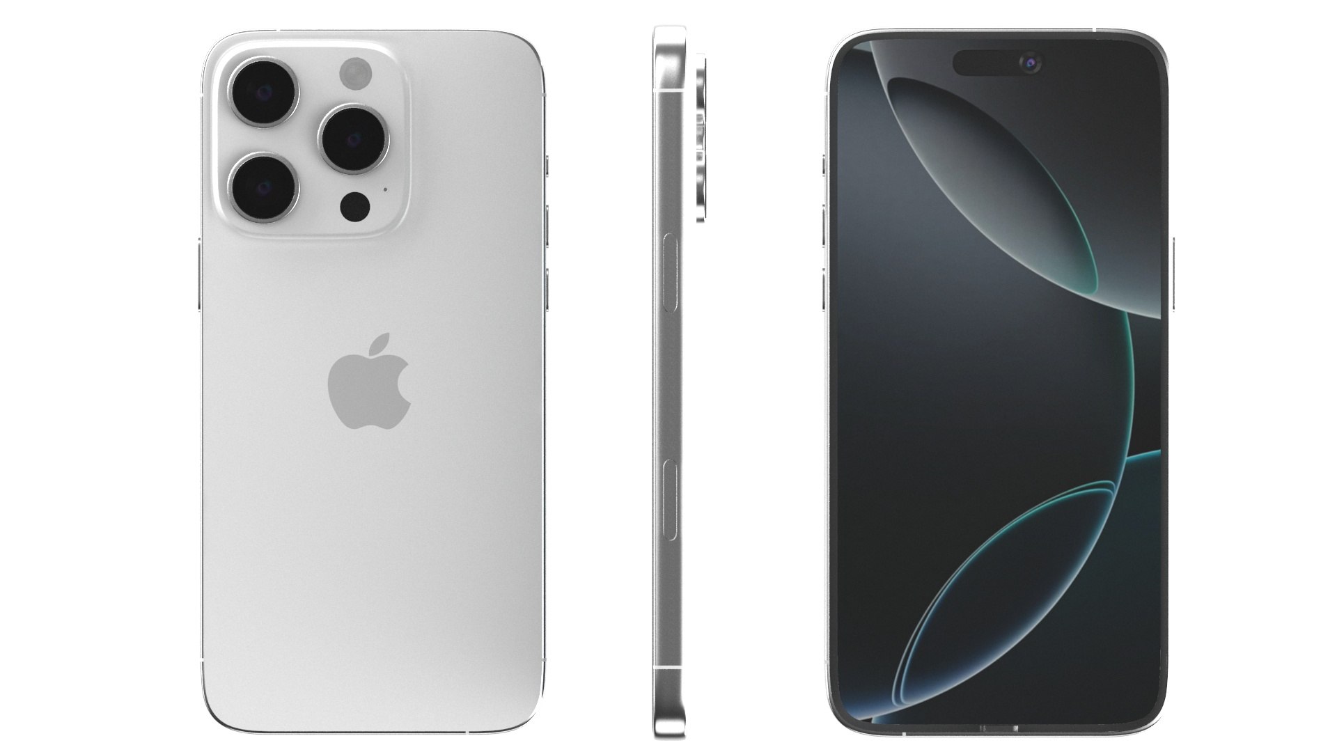 Apple IPhone 16 Pro White Model - TurboSquid 2283158