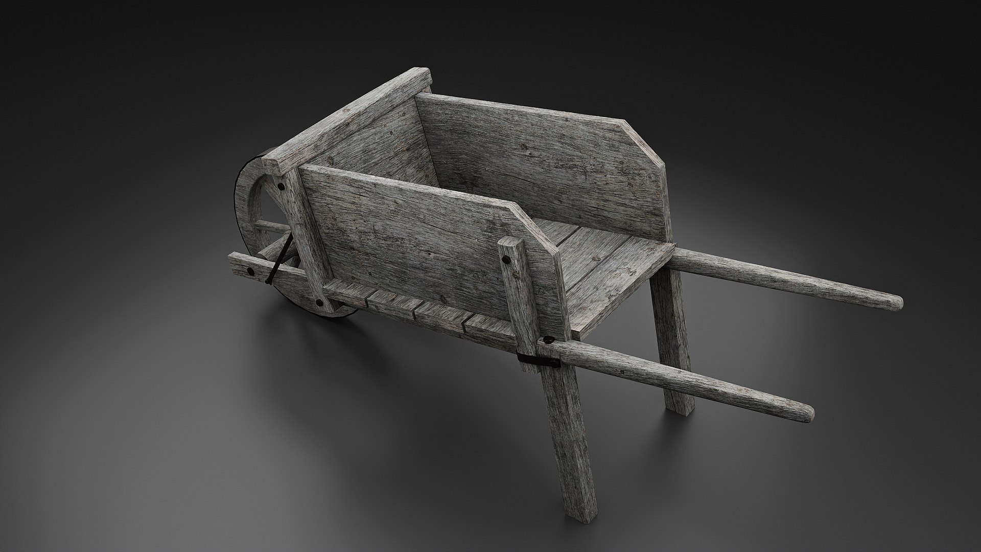 3D Wooden Wheelbarrow Model - TurboSquid 1907737