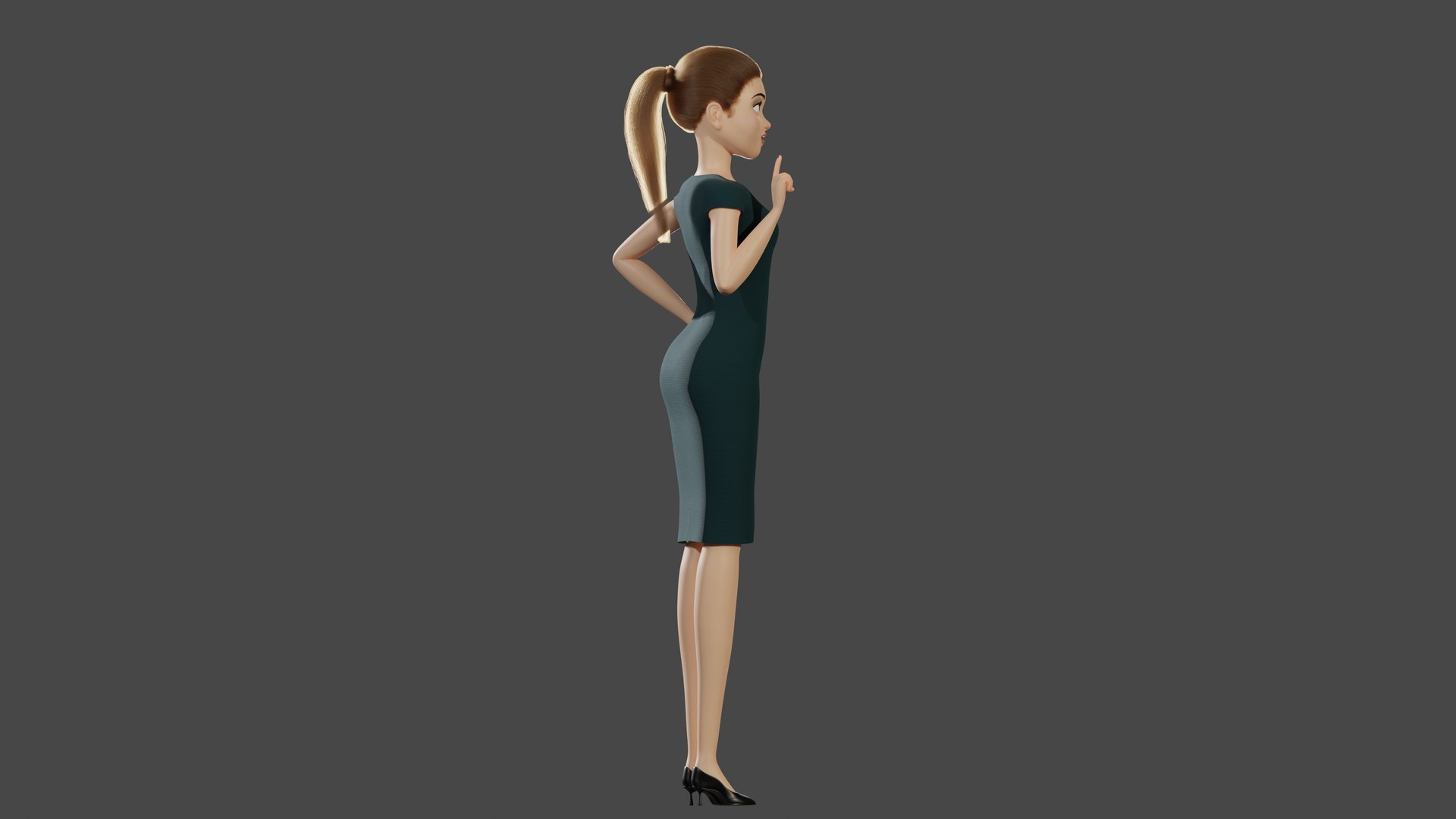 Rigged Cartoon White Woman Ivy 3d Model Turbosquid 2097582