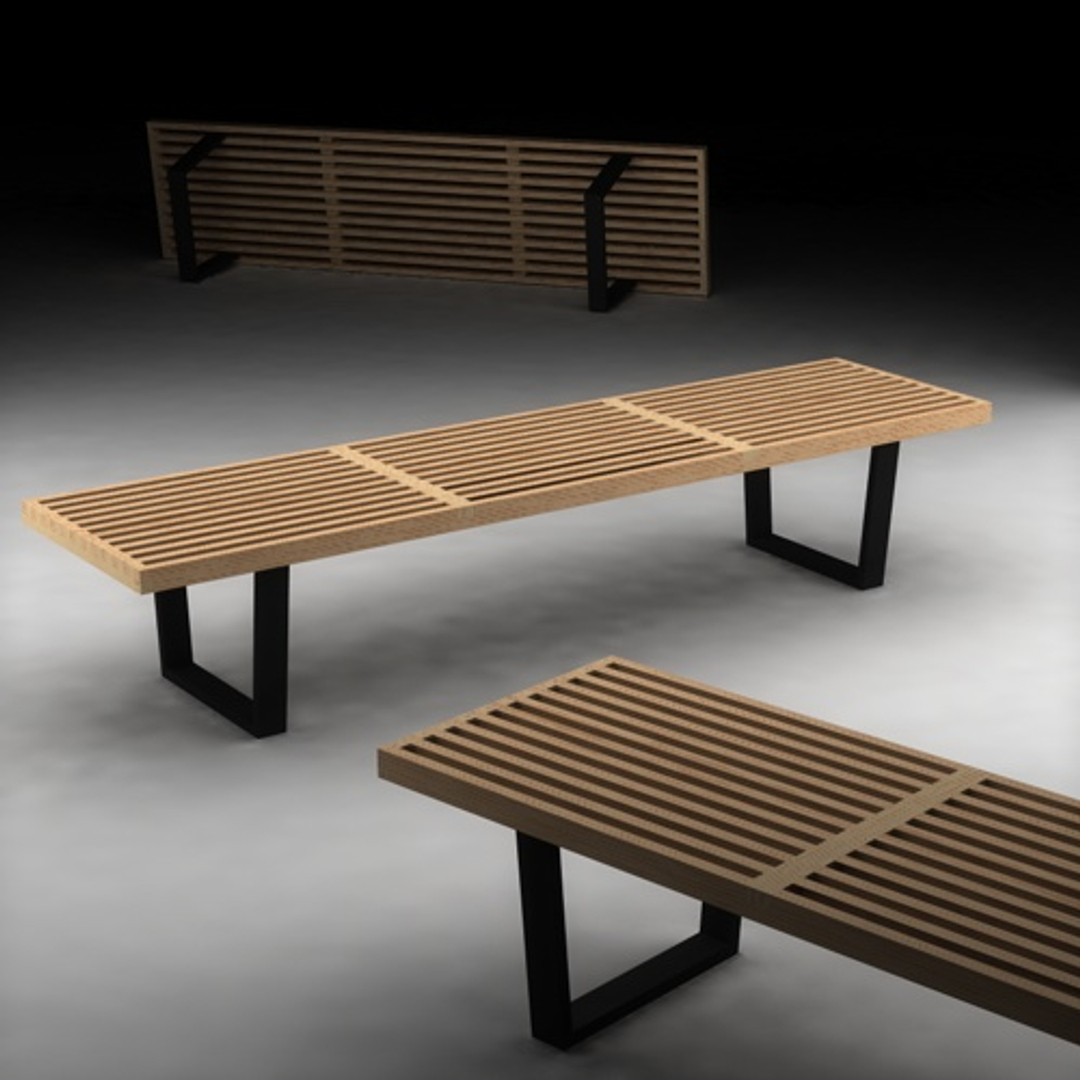3d model george nelson bench