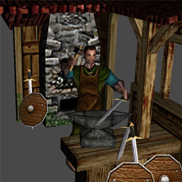 3d glest strategy building model