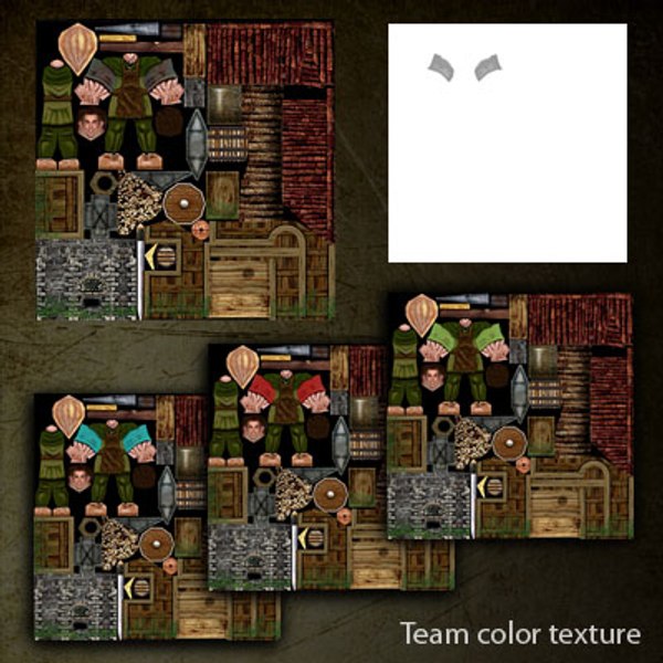 3d glest strategy building model