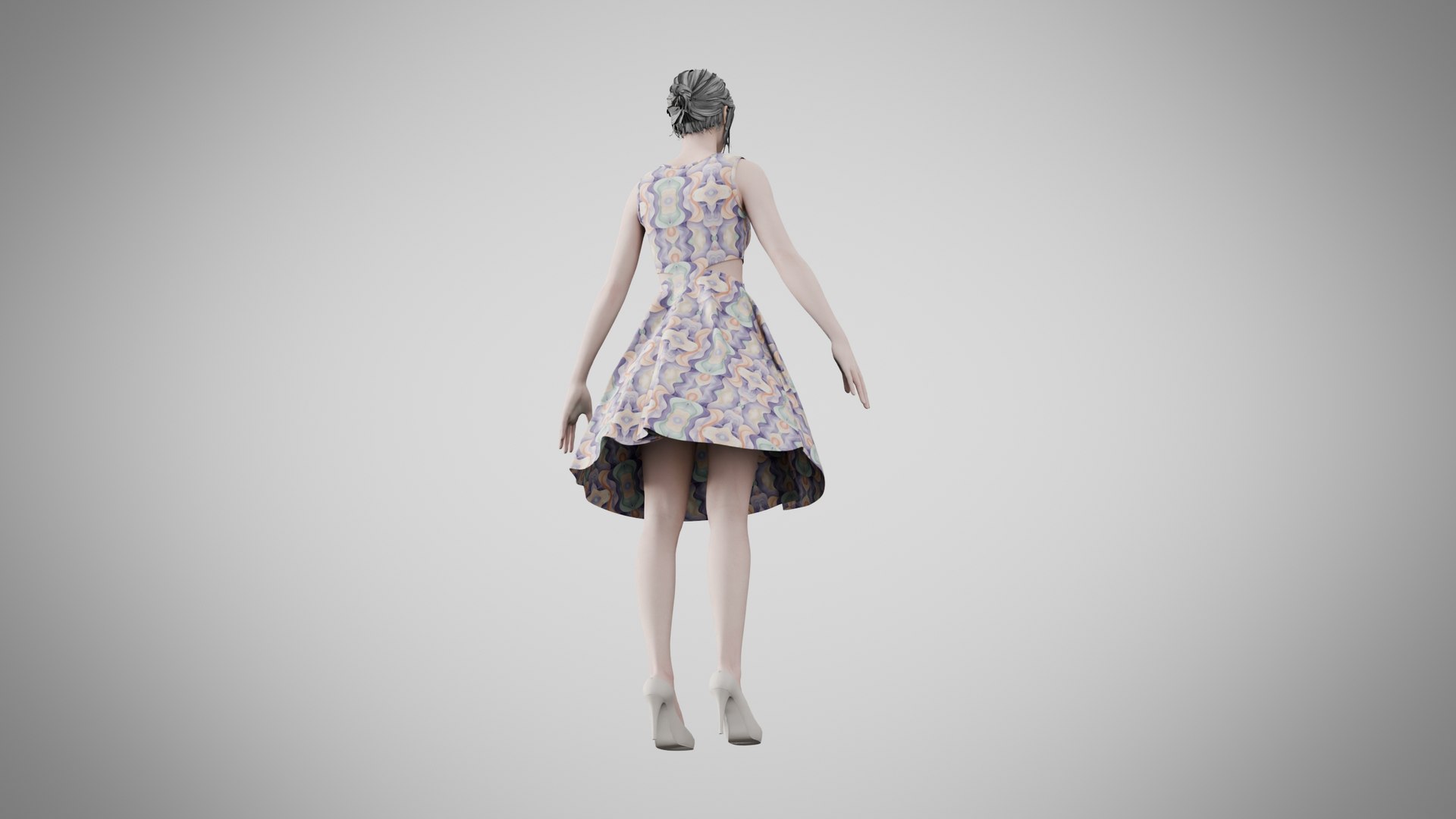 3D Model Dress 33 Soft Petal Mosaic - TurboSquid 2501981