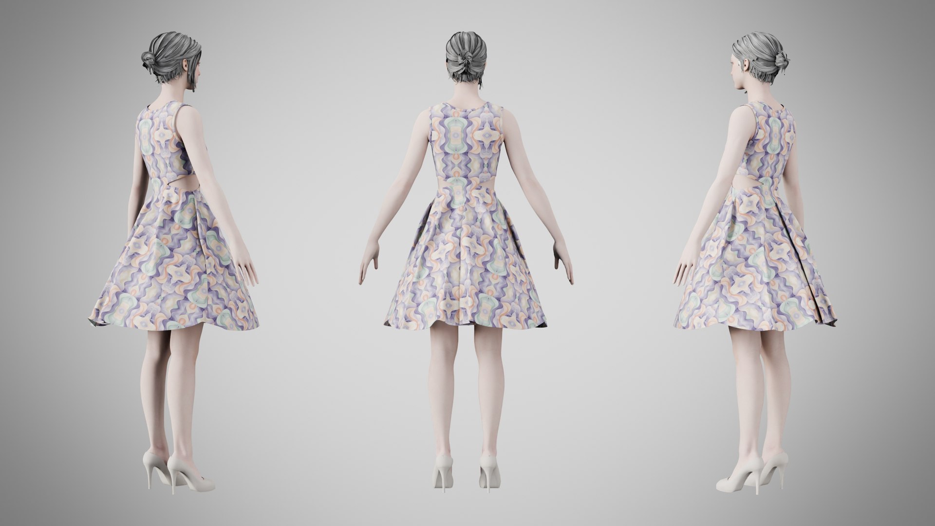 3D Model Dress 33 Soft Petal Mosaic - TurboSquid 2501981