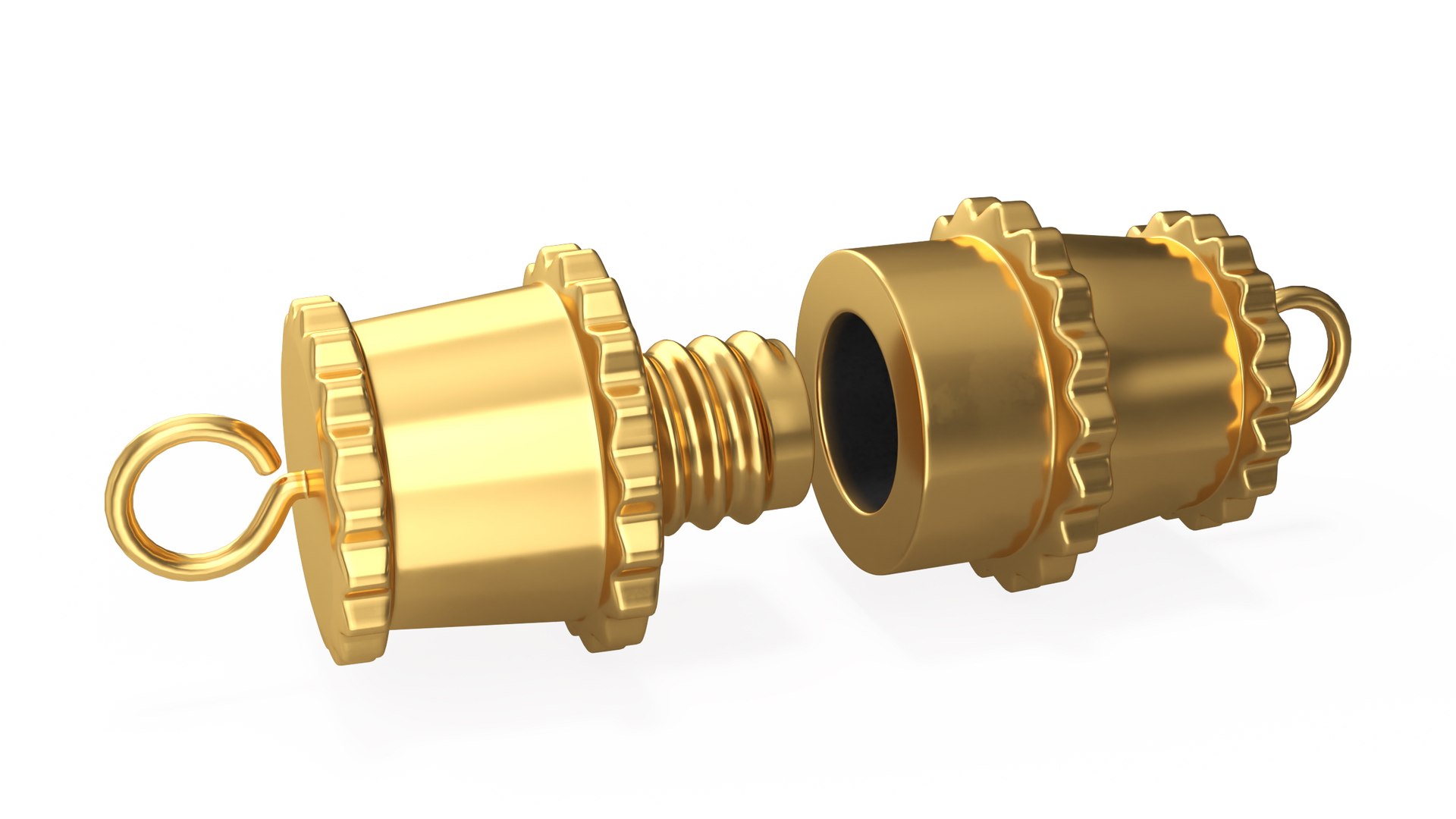 Golden Jewelry Clasps Collection 4 3D model - TurboSquid 2166474