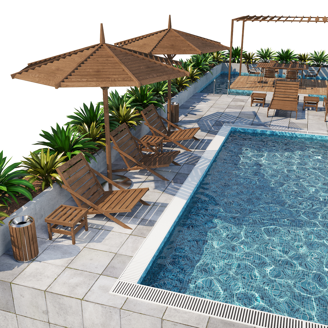 Swimming pool 3D model - TurboSquid 1724798