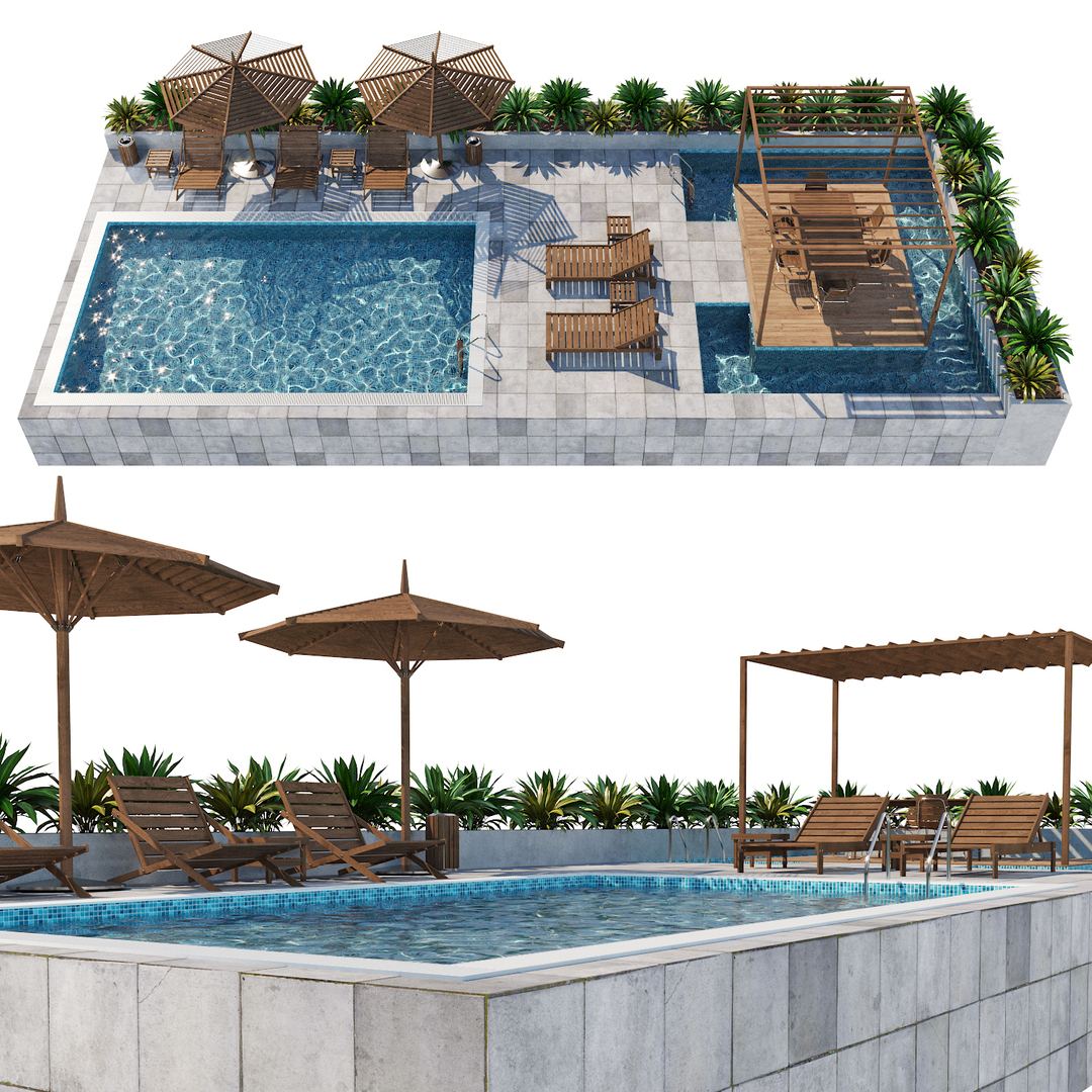 Swimming pool 3D model - TurboSquid 1724798