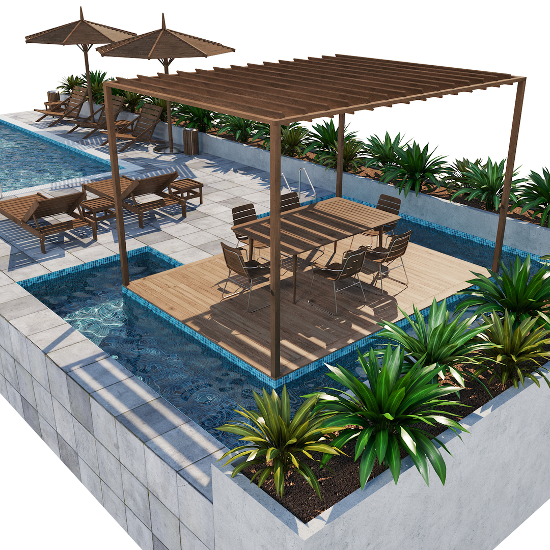 Swimming pool 3D model - TurboSquid 1724798