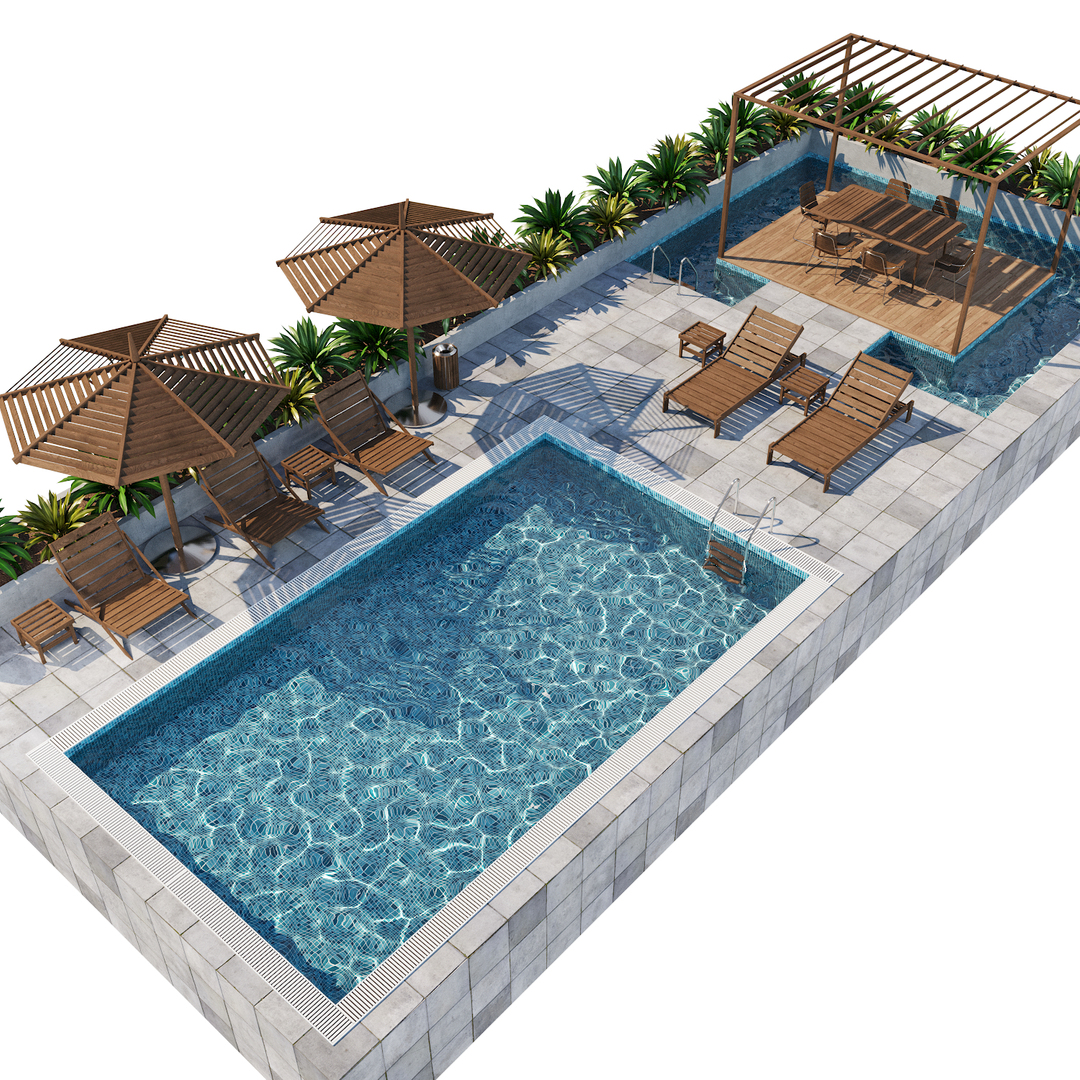 Swimming pool 3D model - TurboSquid 1724798