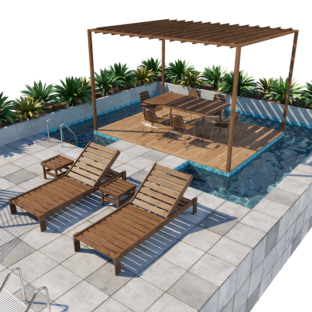 Swimming pool 3D model - TurboSquid 1724798