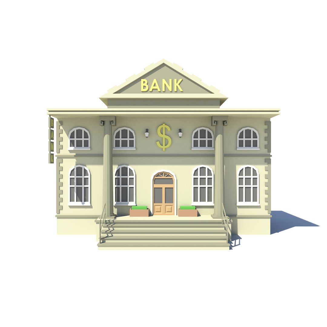 3D Building Bank - TurboSquid 1366312