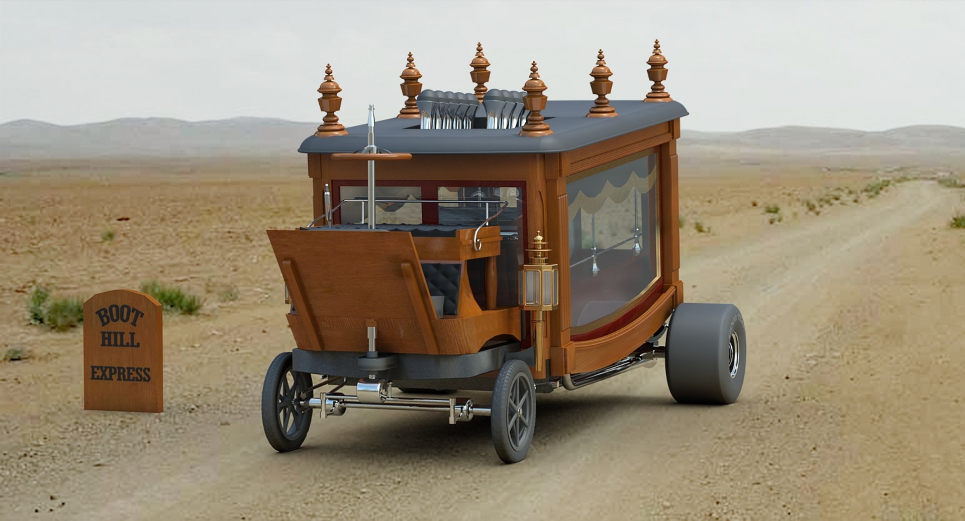 custom boothill express rod 3d model