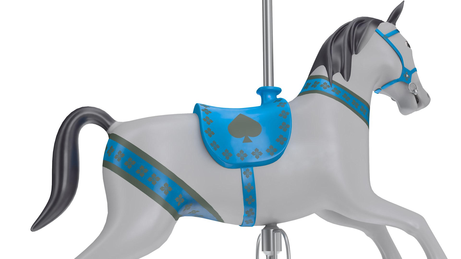 Carousel Horse Blue Model - TurboSquid 2268656