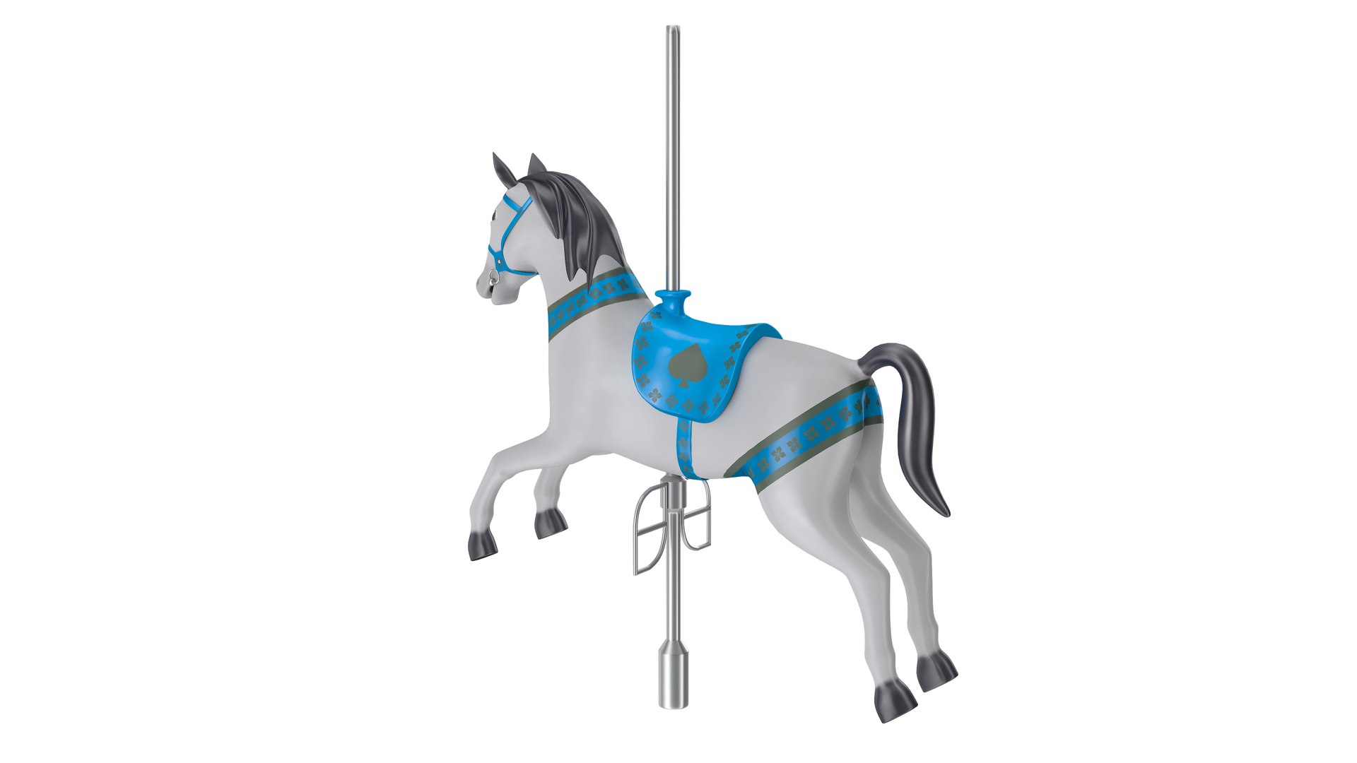 Carousel Horse Blue Model - TurboSquid 2268656